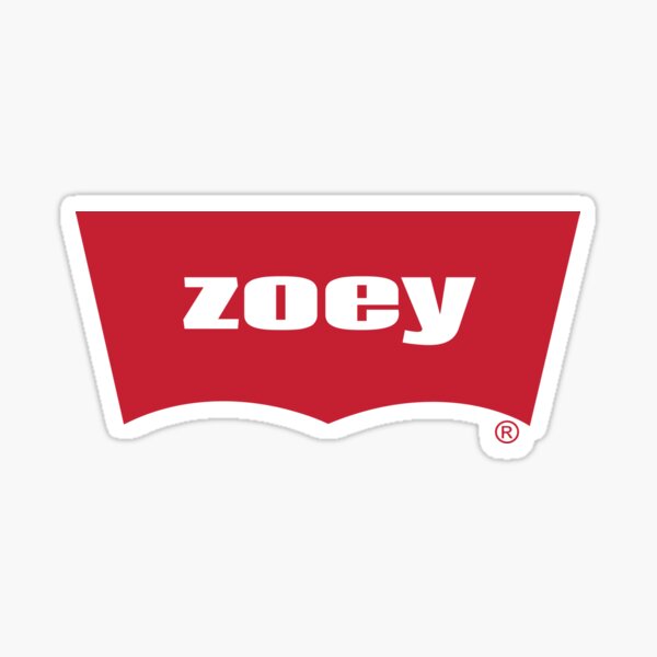 "Zoey Zoe Name " Sticker by ProjectX23 | Redbubble