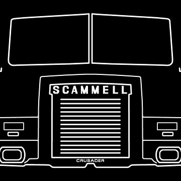"Scammell Crusader classic truck outline graphic (white) " Classic T ...