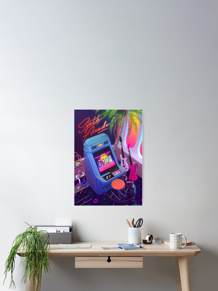 "Synth Arcade" Poster for Sale by dennybusyet | Redbubble
