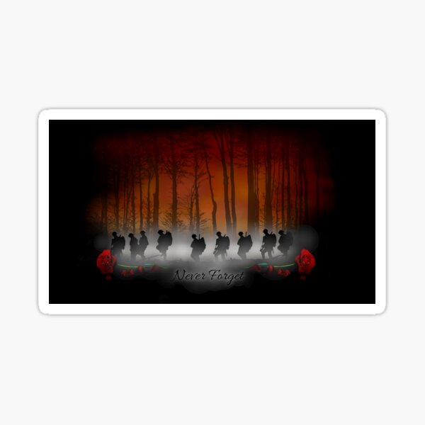 "Never Forget the Fallen Soldiers " Sticker for Sale by Matcartwork ...