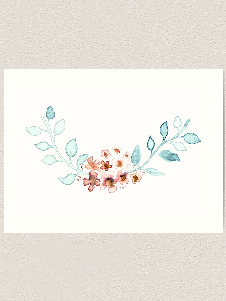 "Watercolor floral indie wreath frame. Watercolor floral composition ...