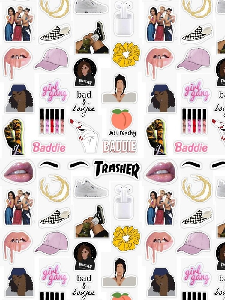 "baddie stickers" iPhone Case for Sale by kristina1999 | Redbubble