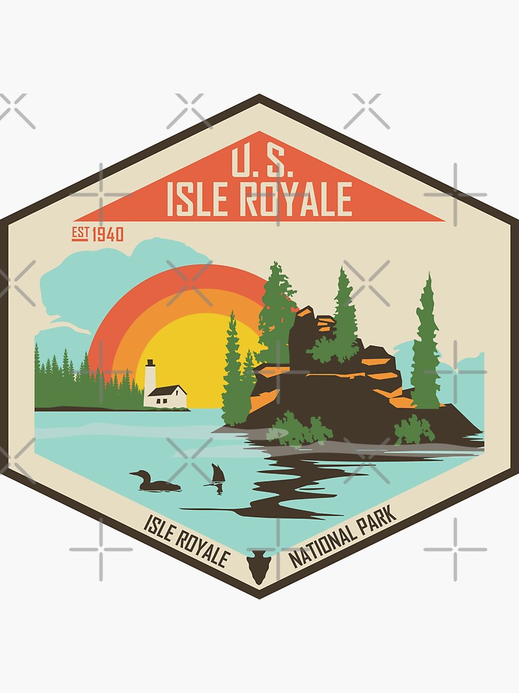 "Isle Royale National Park" Sticker for Sale by moosewop | Redbubble