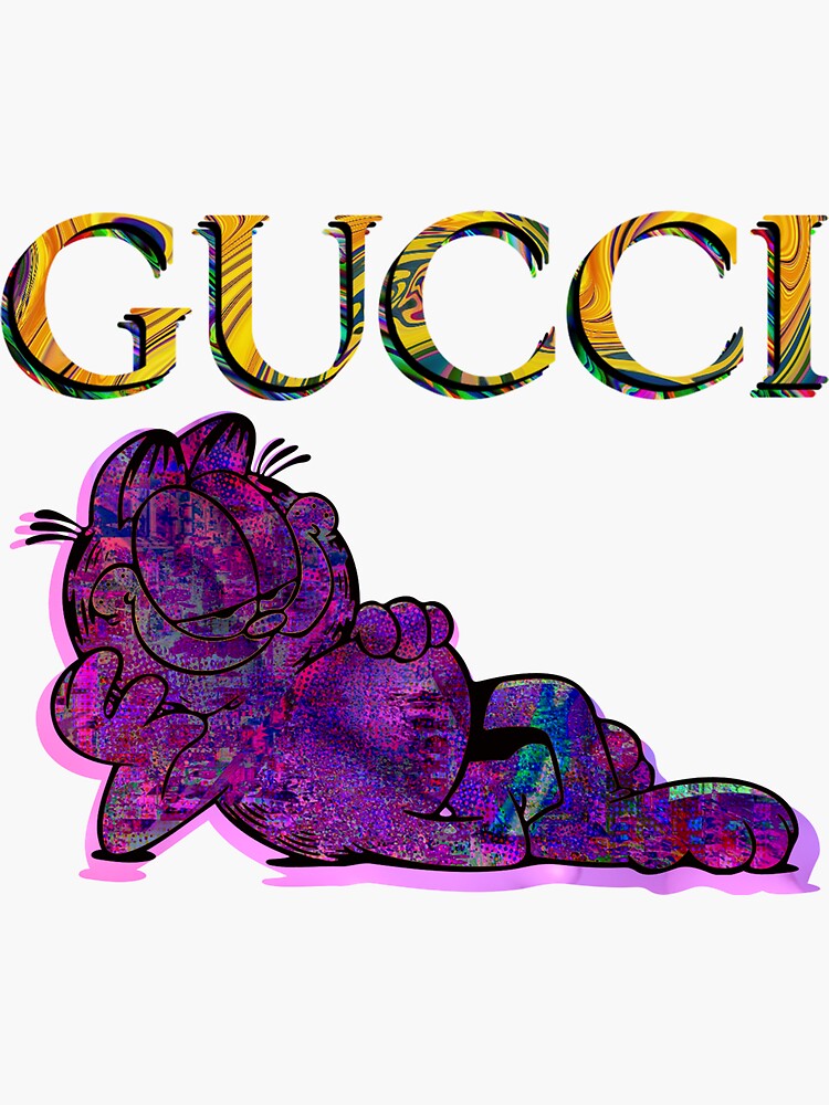"Garfield Glitchwave" Sticker for Sale by OffChance | Redbubble