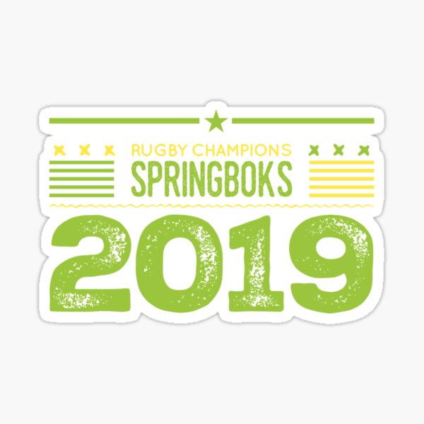 "South Africa Springboks World Cup Rugby Champions 2019" Sticker for ...
