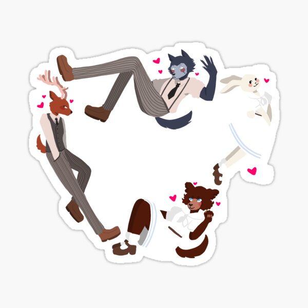 "beastars" Sticker for Sale by sapphoserose | Redbubble