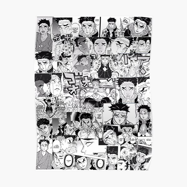 Póster «Demon Slayer Himejima Gyomei Collage» de tatib0626 | Redbubble