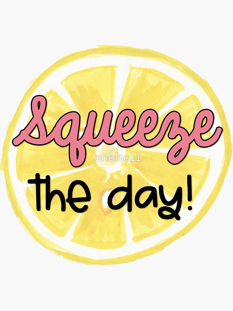 "Squeeze the Day sticker " Sticker by anelso11 | Redbubble