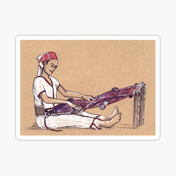 "Karen woman weaving" Sticker for Sale by Ydntun | Redbubble