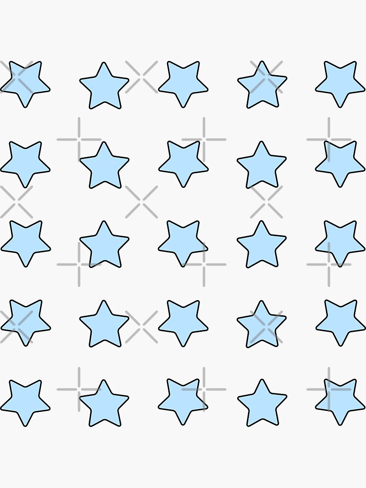 "Light blue stars" Sticker for Sale by OkihanaShop | Redbubble