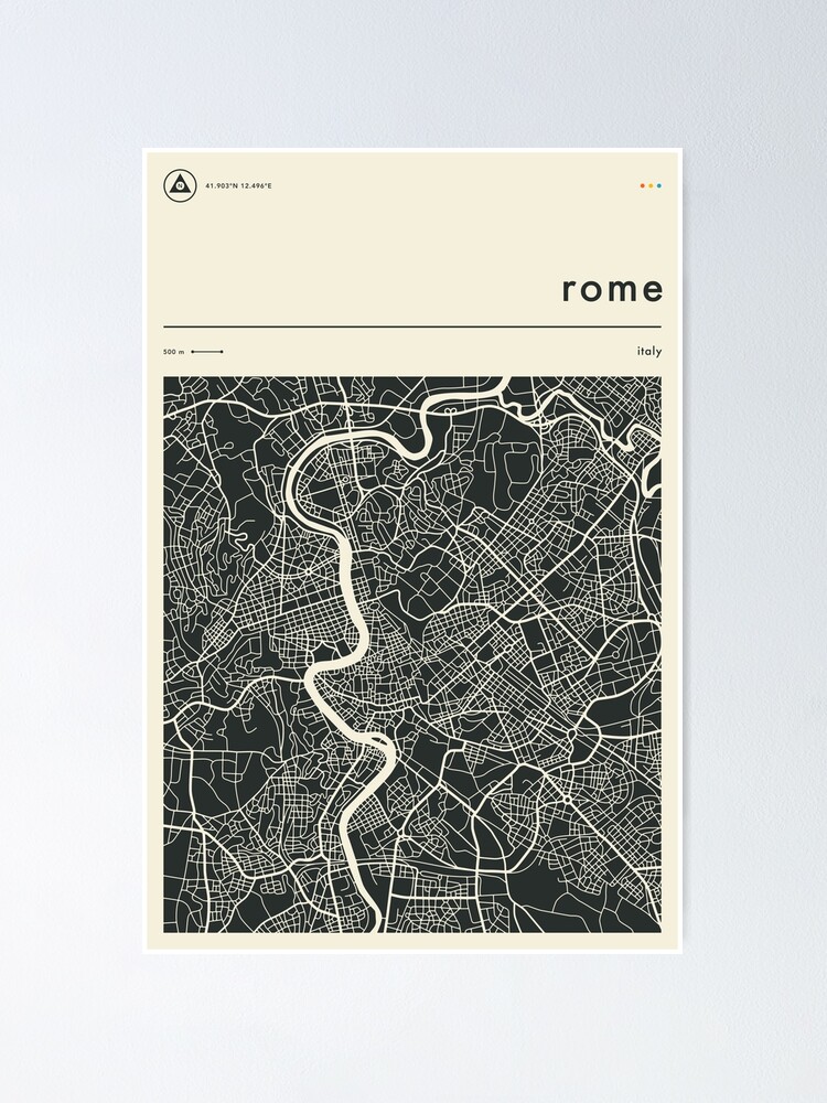 "ROME MAP" Poster for Sale by JazzberryBlue | Redbubble