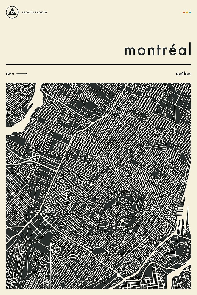 "MONTREAL MAP" by JazzberryBlue | Redbubble