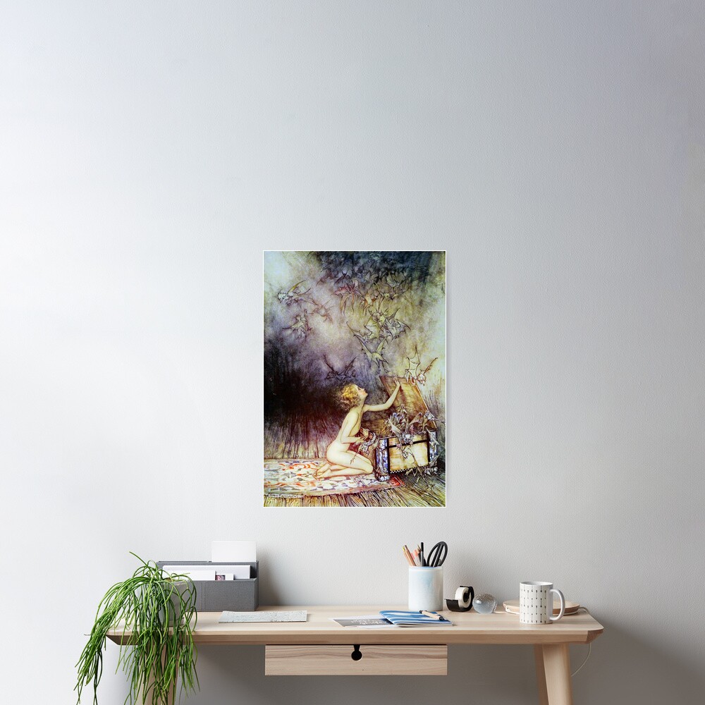 "Pandora's Box by Arthur Rackham" Poster for Sale by forgottenbeauty ...