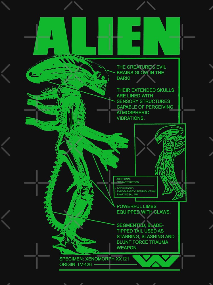 "Alien Specimen - Acid Green" T-shirt for Sale by jenkem69 | Redbubble ...