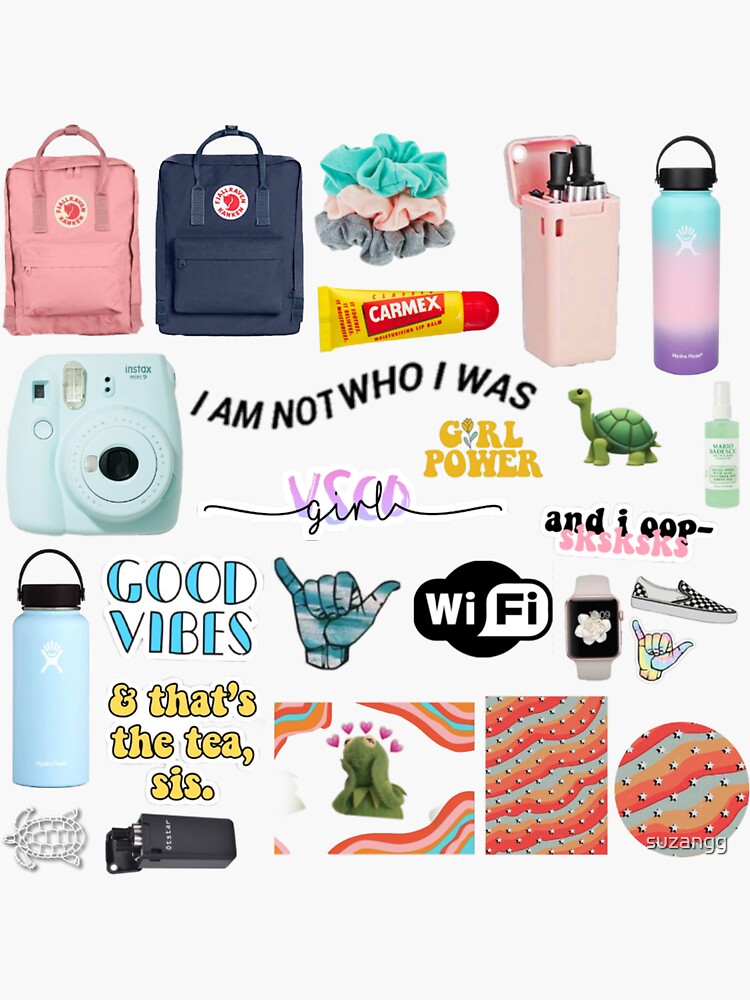 "vsco girl aesthetic pack" Sticker for Sale by suzangg | Redbubble