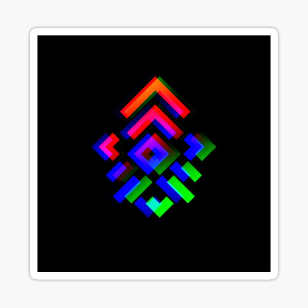 "Glitched Sigil" Sticker for Sale by lwply | Redbubble