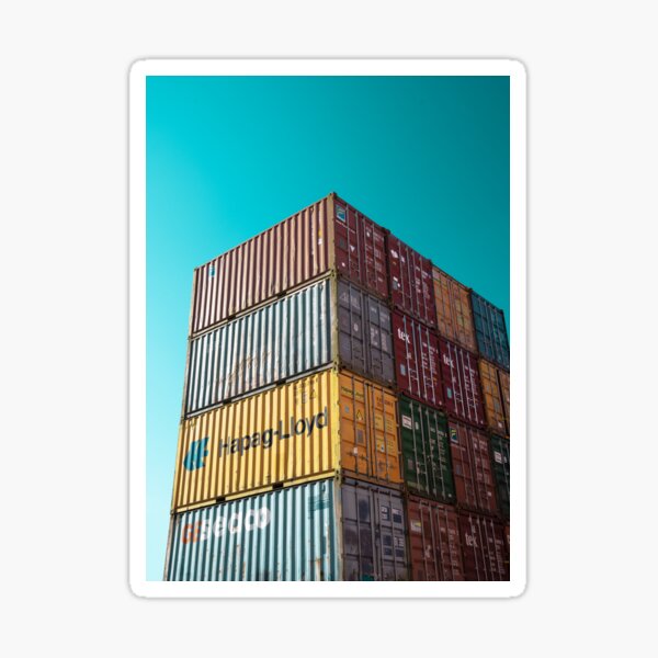 "stacked containers" Sticker for Sale by kevinsingeisen | Redbubble