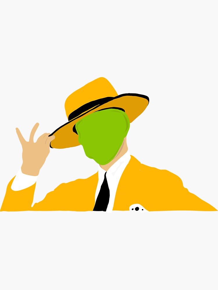 "The Mask" Sticker for Sale by eslavick555 | Redbubble