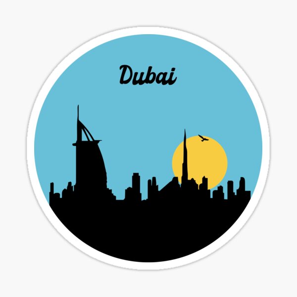 "UAE - Dubai Skyline" Sticker for Sale by arabicislove | Redbubble