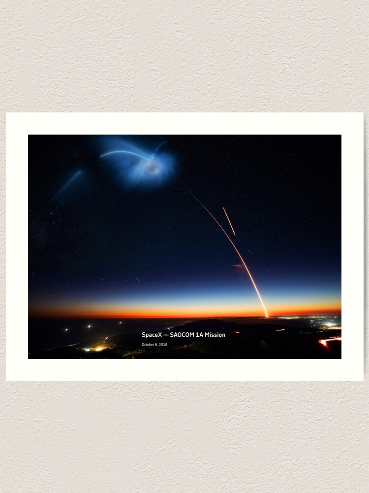 "SpaceX — SAOCOM 1A Mission" Art Print for Sale by SynthWave1950 ...
