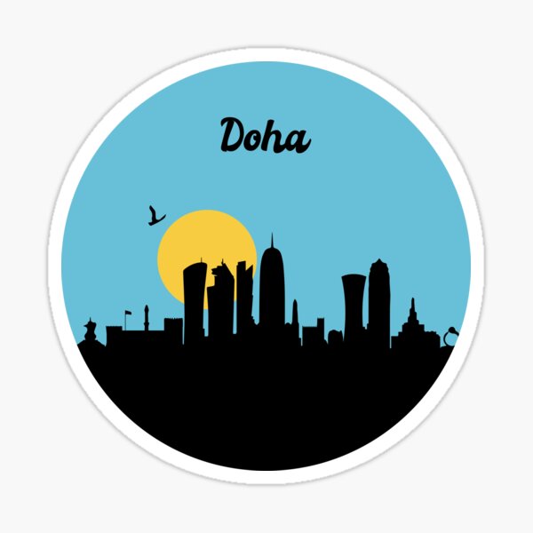 "Qatar - Doha Skyline" Sticker for Sale by arabicislove | Redbubble