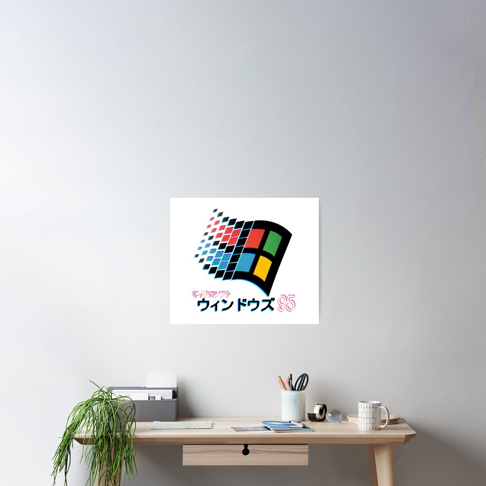 "Microsoft Windows 95 - Japanese" Poster for Sale by Ari-in-Limbo ...