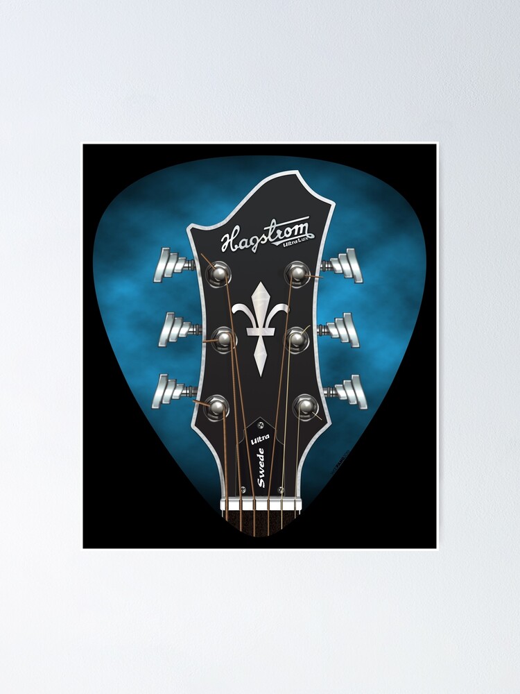 "GUITAR HEADSTOCK PICK ART - HAGSTROM ULTRA SWEDE" Poster by WOOFANG ...