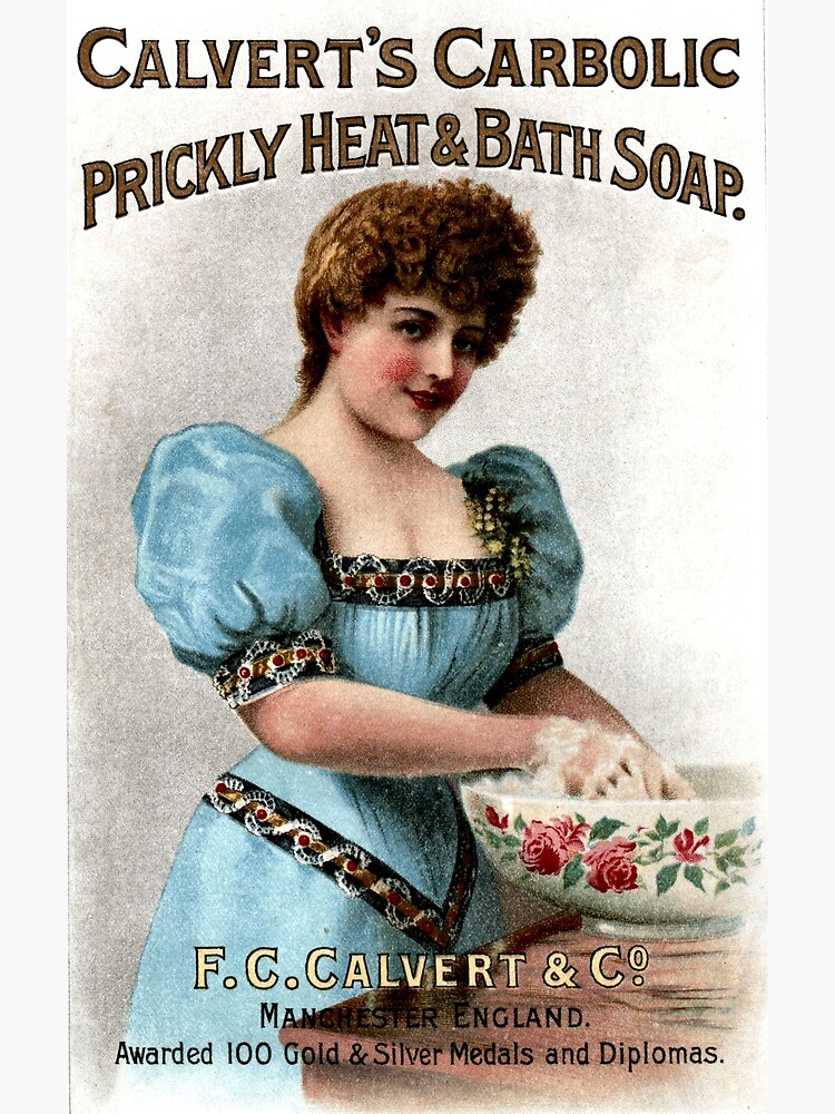 "Vintage Calverts Carbolic Prickly Heat Soap Advertisement" Art Print ...
