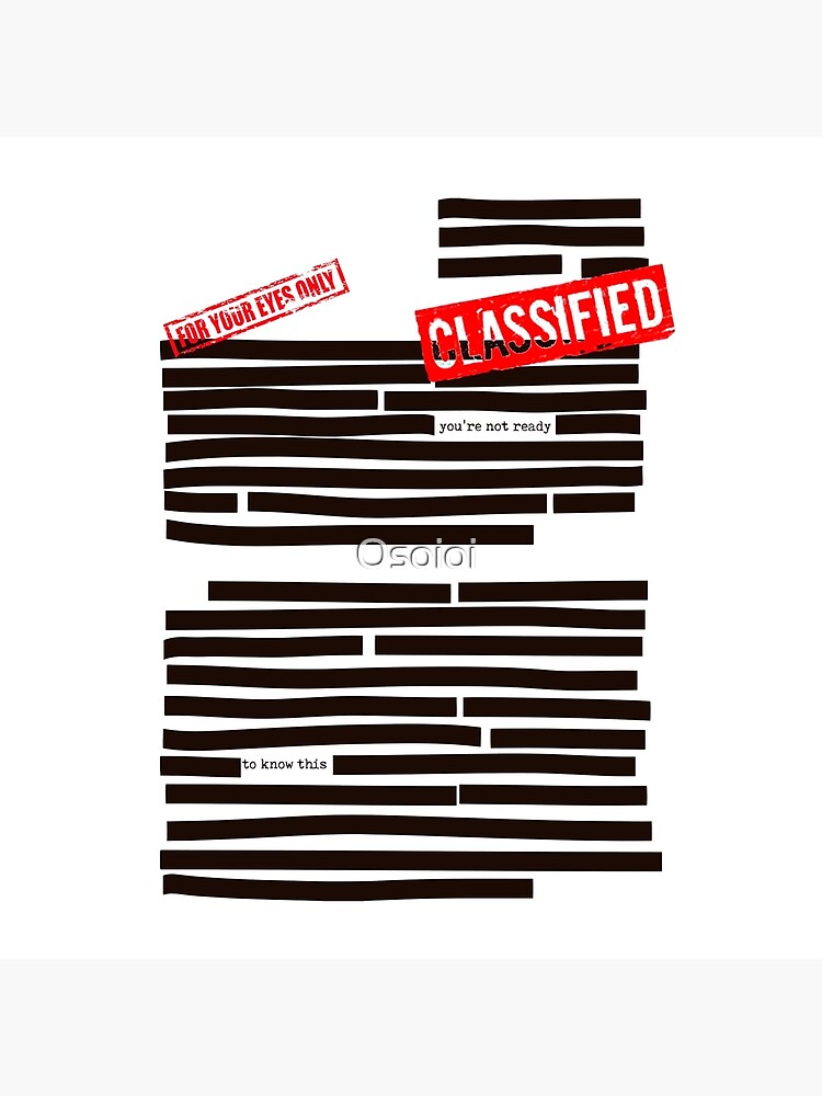 "Censored text (Classified information)" Poster for Sale by Osoioi ...