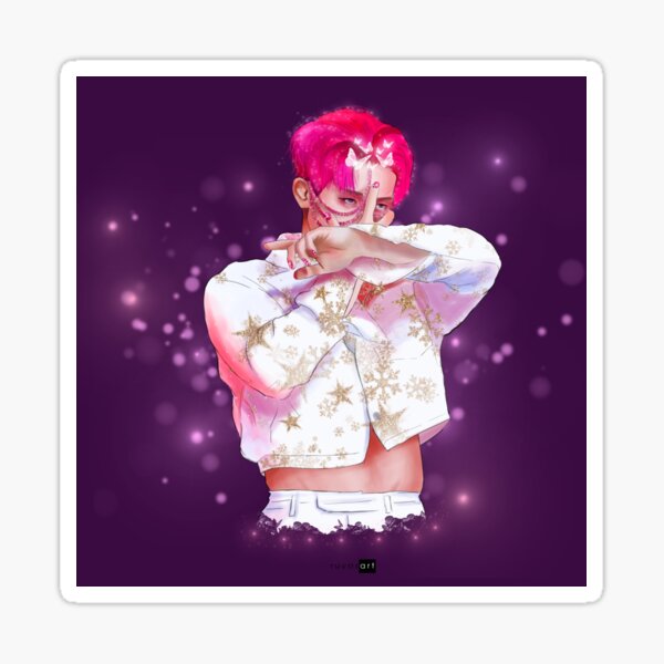 "Wonho Illustration" Sticker by ruvasart | Redbubble