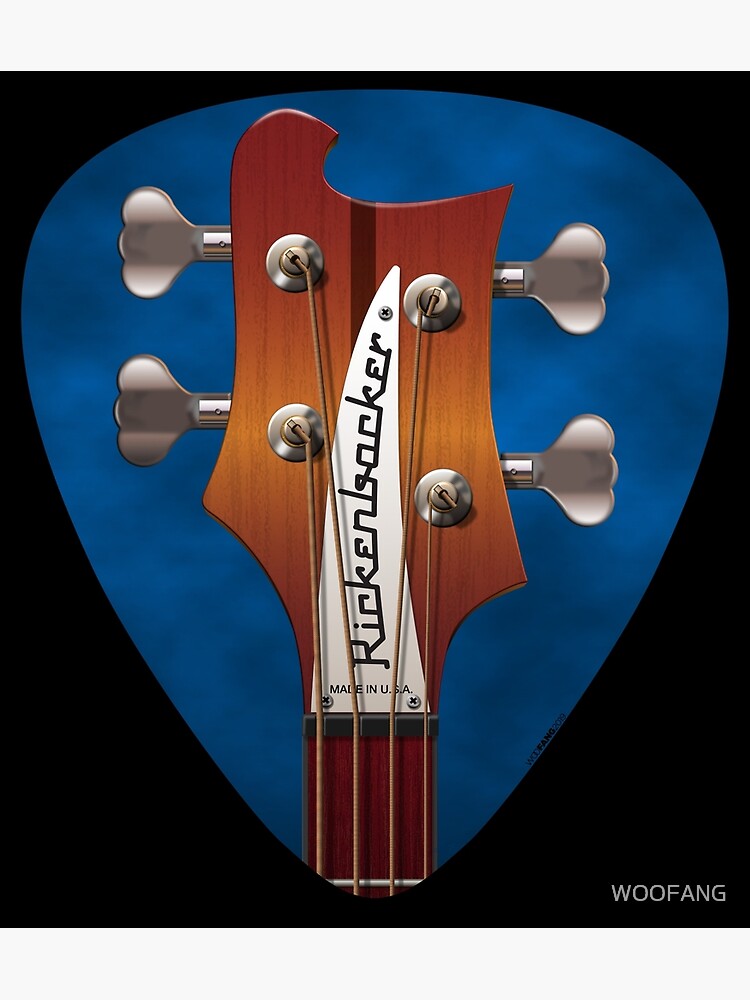 Lámina metálica «GUITAR HEADSTOCK PICK ART - RICKENBACKER 4003 BASS» de ...