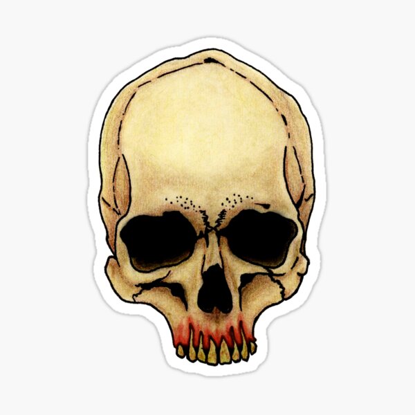"Evil skull" Sticker for Sale by what-the-hek | Redbubble