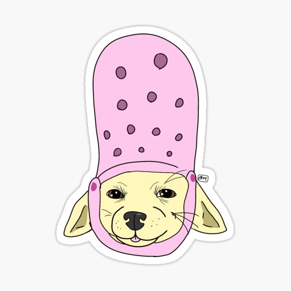 "Croc dog" Sticker for Sale by Honeyhachi | Redbubble