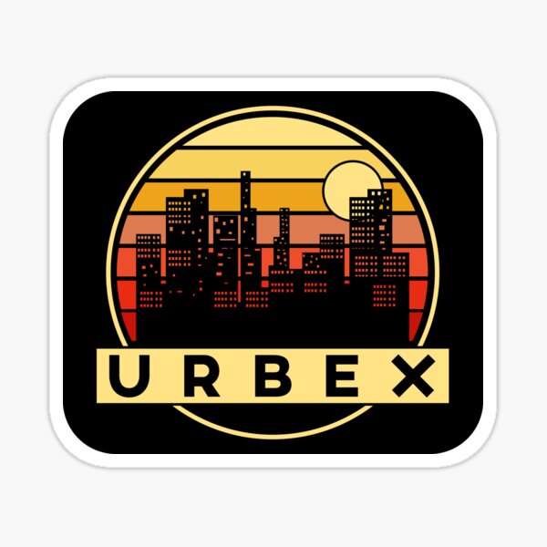 "Retro Sunset Urbex (Urban Exploration) Cityscape Logo" Sticker by ...
