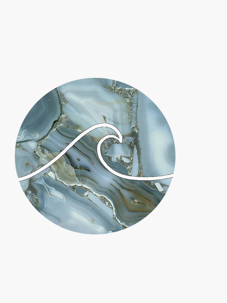 "Cute marble wave sticker" Sticker for Sale by Delphinus28 | Redbubble