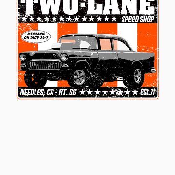 "Two-Lane Speed Shop" Sticker for Sale by superiorgraphix | Redbubble