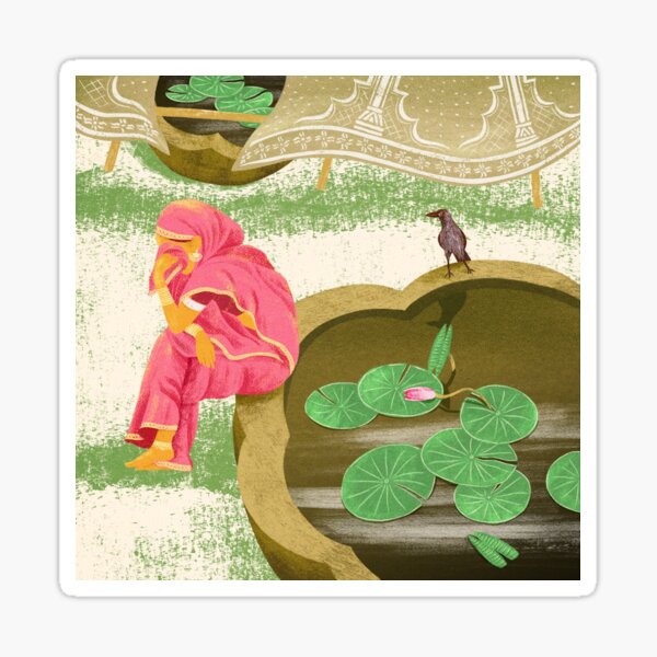 "Weeping lady" Sticker for Sale by iswenyi | Redbubble