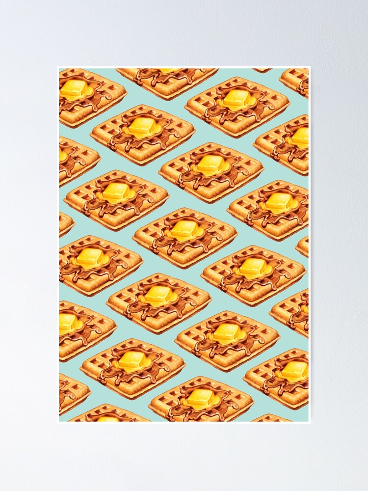 "Waffle Pattern" Poster by KellyGilleran | Redbubble