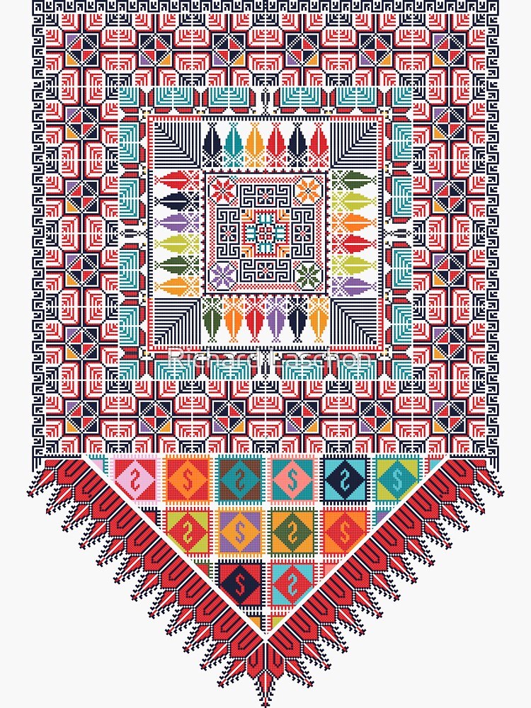 "Tatreez" Sticker for Sale by lirch | Redbubble