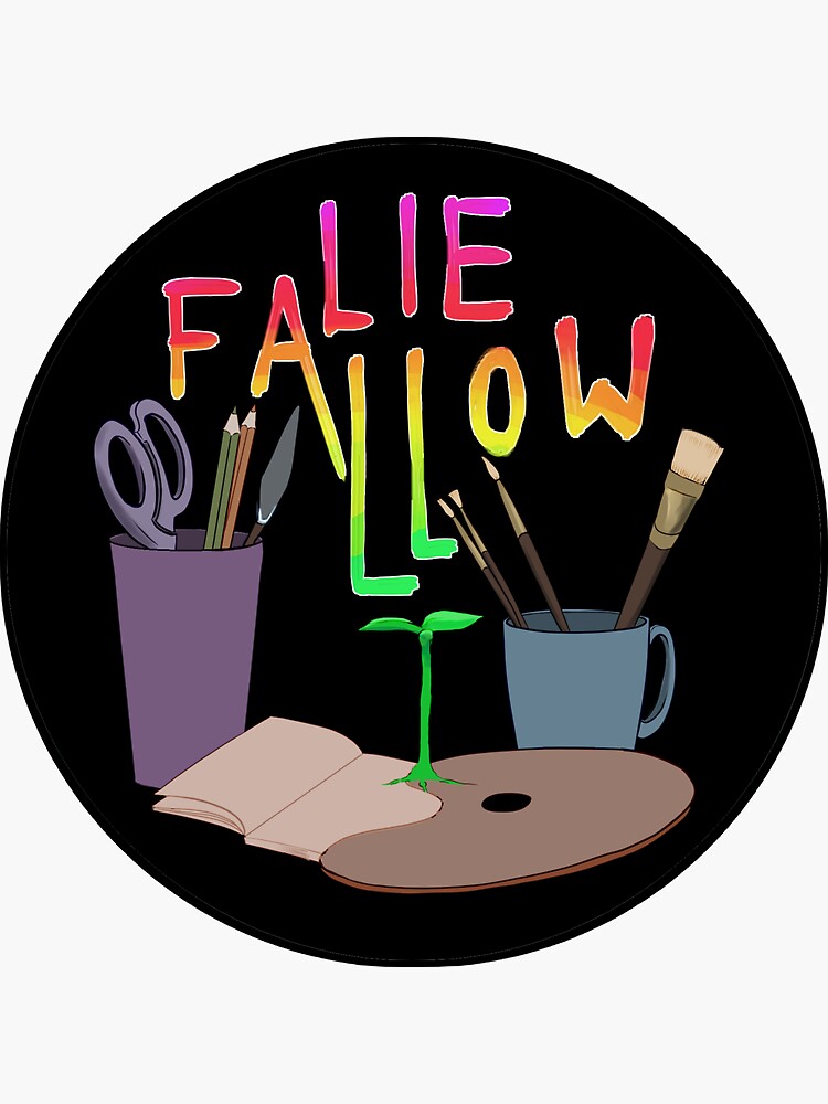 "Lie Fallow (Black BG)" Sticker for Sale by TartKiwiFruit | Redbubble