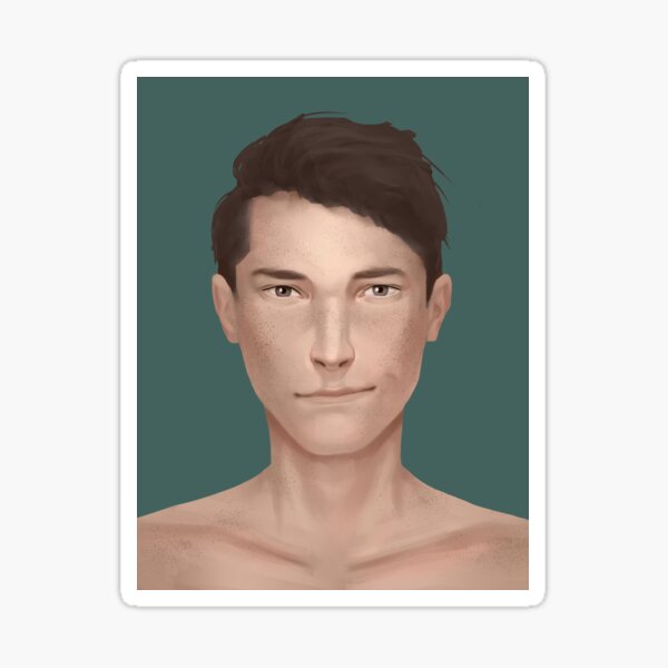 "Portrait of Young Male" Sticker for Sale by jarklor05 | Redbubble