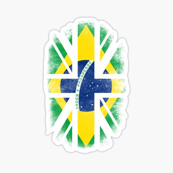"British Brazilian Flag - Brazil and UK Pride T-Shirt" Sticker for Sale ...