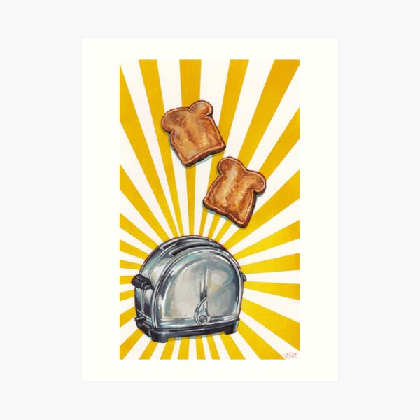 "Toast and Toaster" Art Print for Sale by KellyGilleran | Redbubble