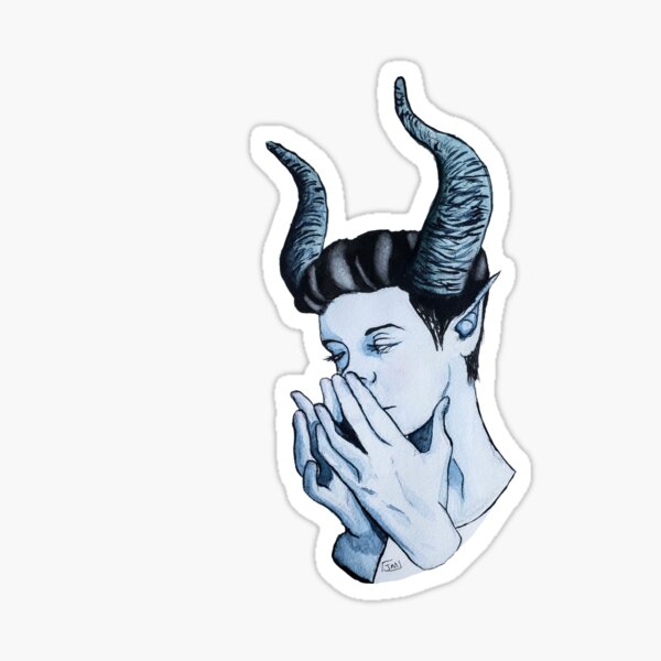 "Demon Head" Sticker by puffle26 | Redbubble