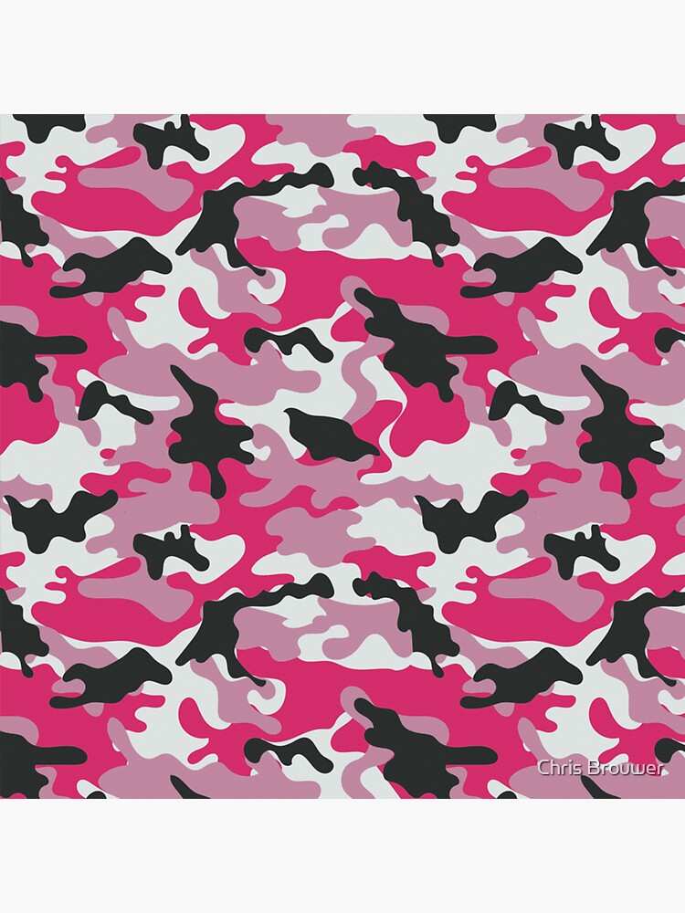 "Pink Camo" Sticker for Sale by chrisbrouwer | Redbubble