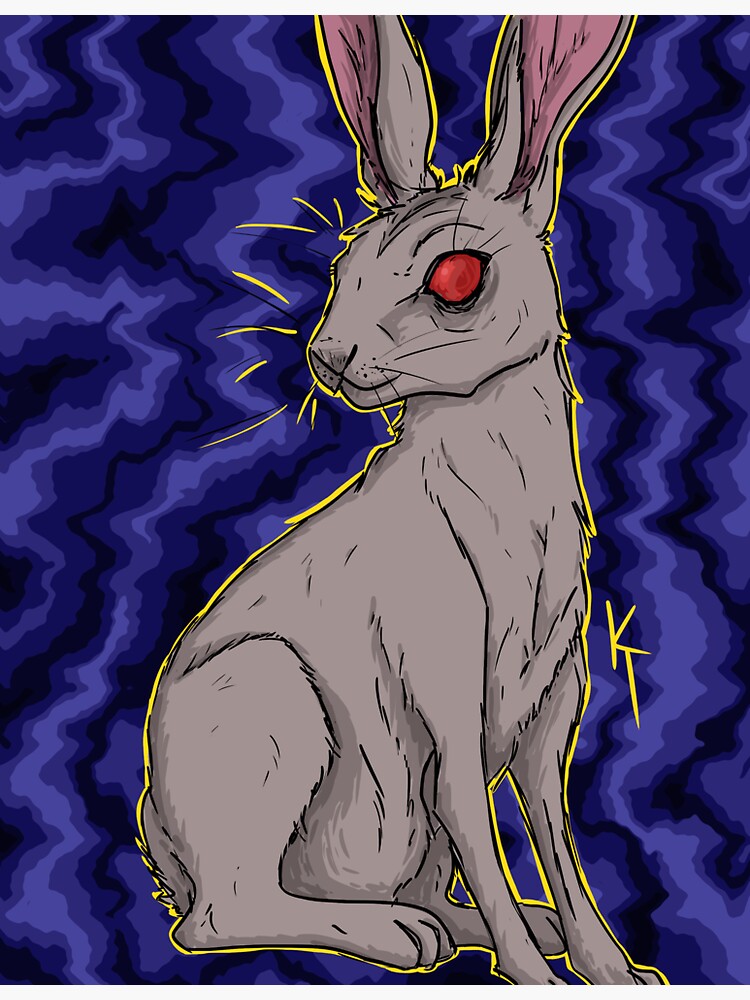 "Trippy rabbit" Sticker by kennathacker | Redbubble