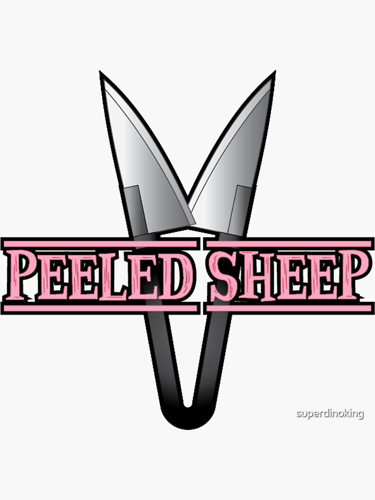 "Peeled Sheep" Sticker for Sale by superdinoking | Redbubble
