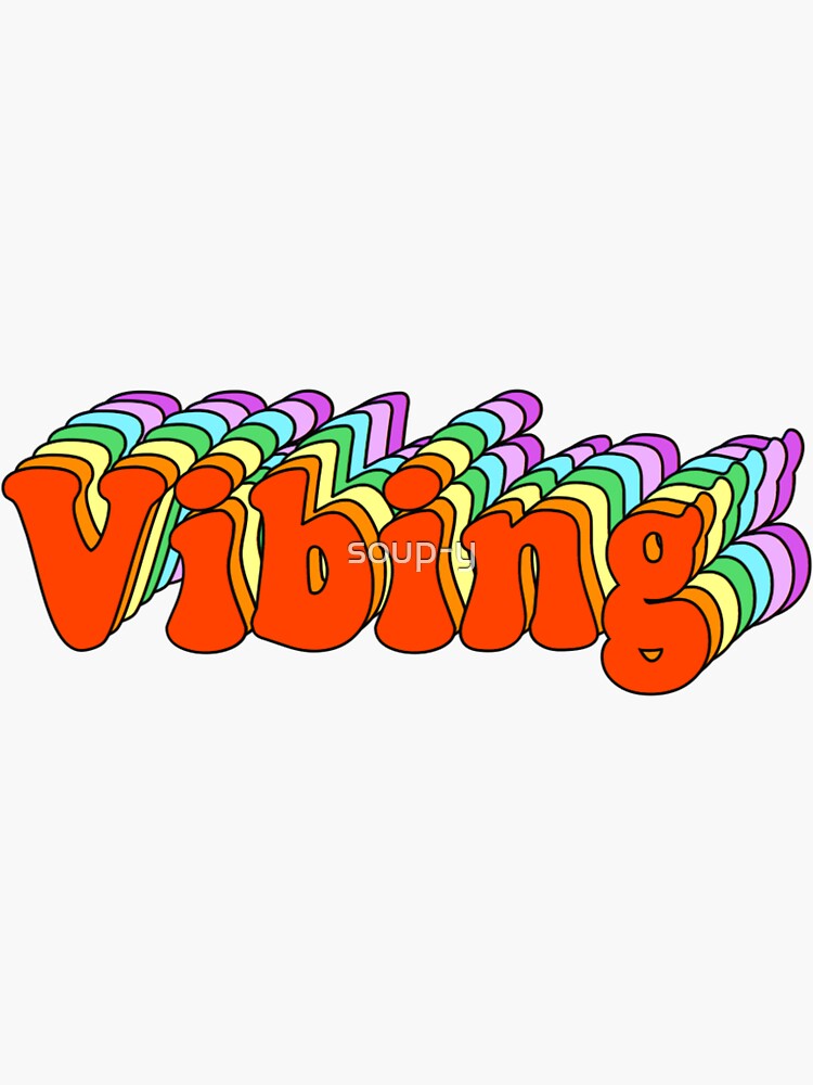 "Vibing" Sticker for Sale by soup-y | Redbubble
