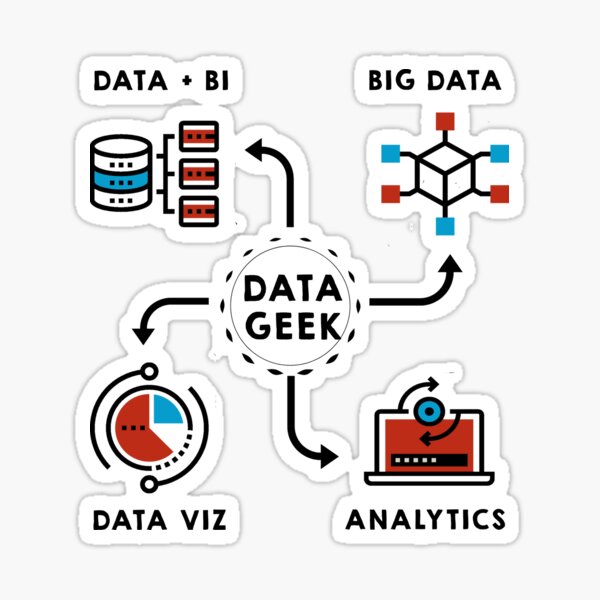 "Data T-Shirt, apparel, accessories for Data Analyst,Scientists, engineers, BI" Sticker by ...