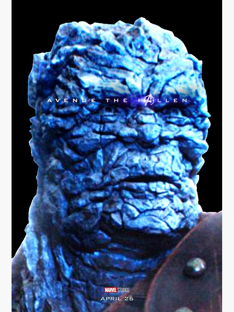 "korg avenge the fallen poster" Sticker for Sale by lokicdinson | Redbubble